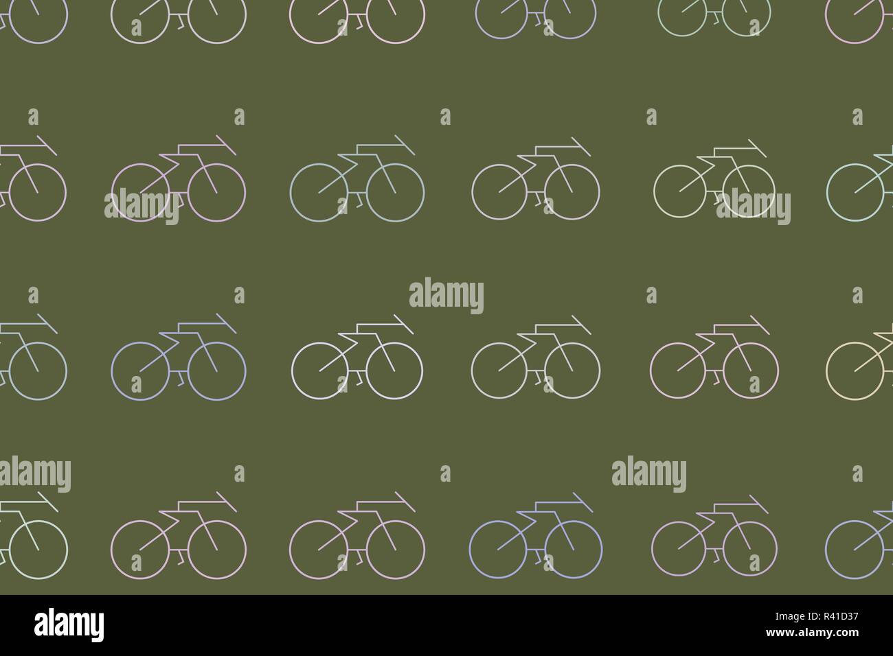 Abstract background with outline of bicycle. Cartoon style vector Stock ...