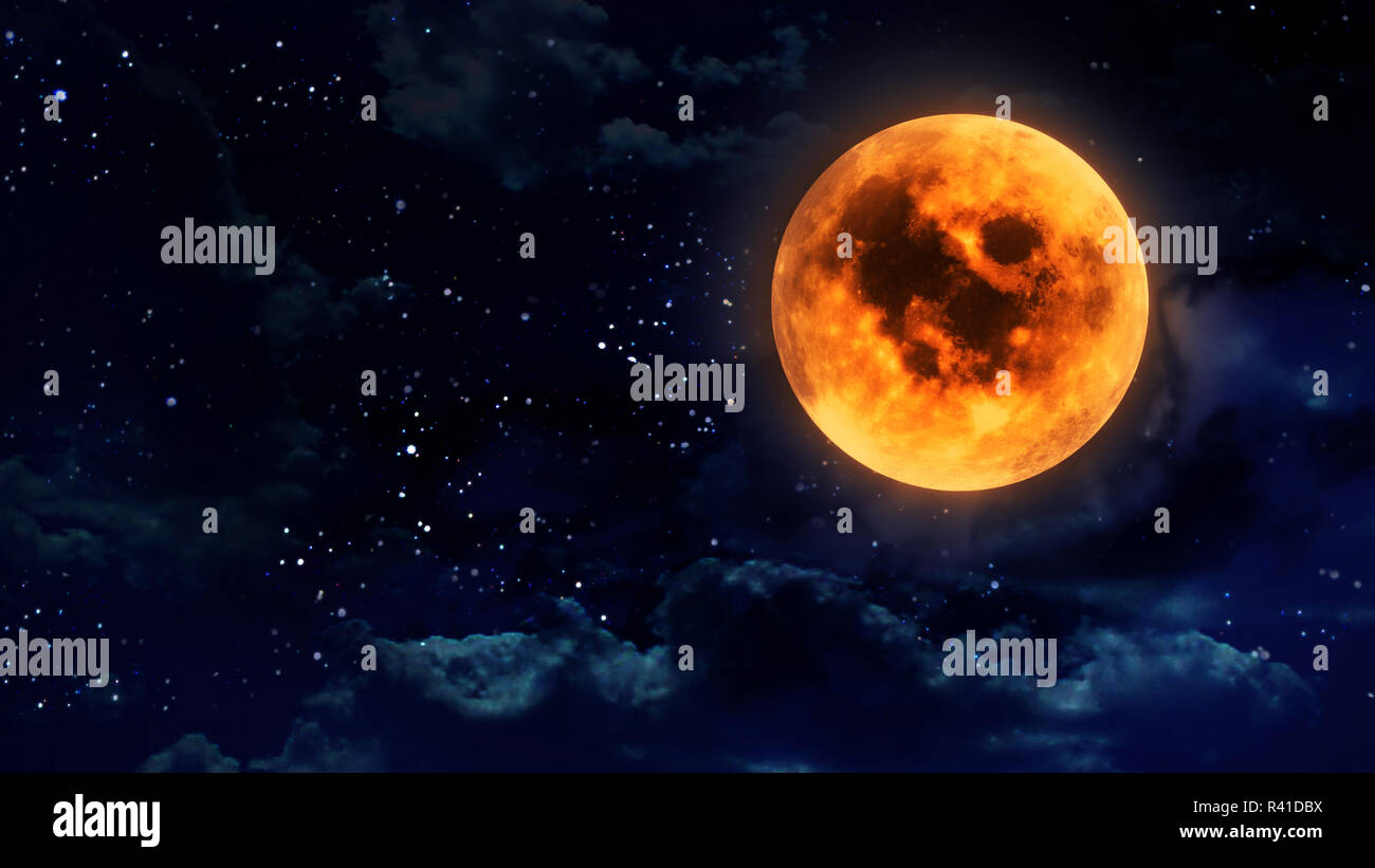 pumpkin orange moon Stock Photo - Alamy