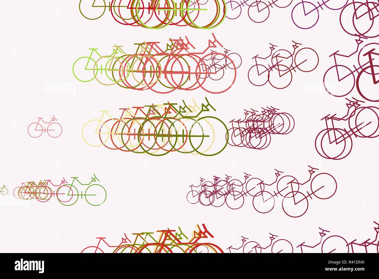 Outline of bicycle abstract hand drawn background, texture or backdrop ...