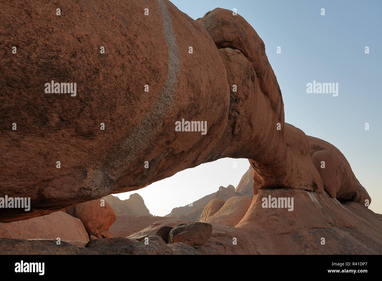 the rock arch bridge in namibia Stock Photo - Alamy