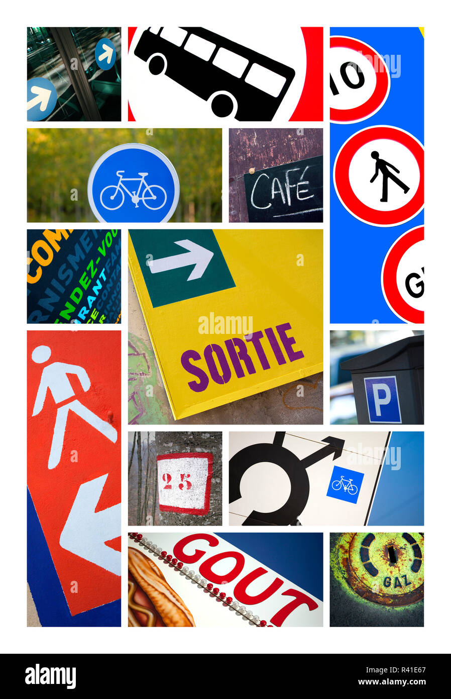 Pictographic panel Cut Out Stock Images & Pictures - Alamy