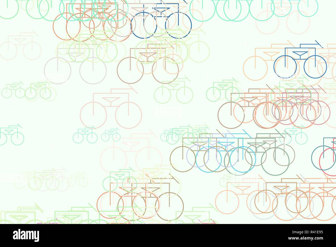 Background or backdrop, outline of bicycle hand drawn, good for design ...