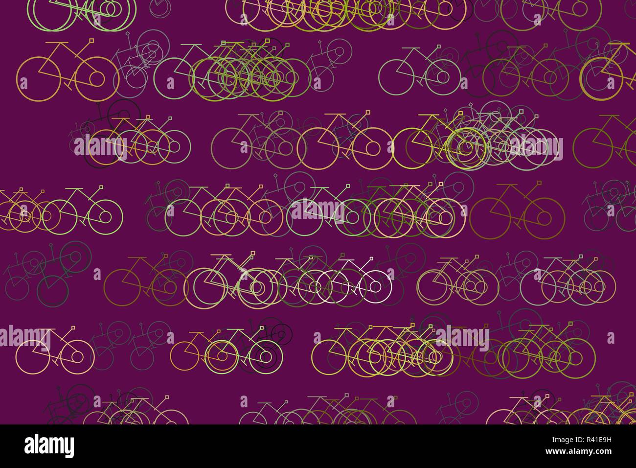 Outline of bicycle abstract hand drawn background, texture or backdrop ...