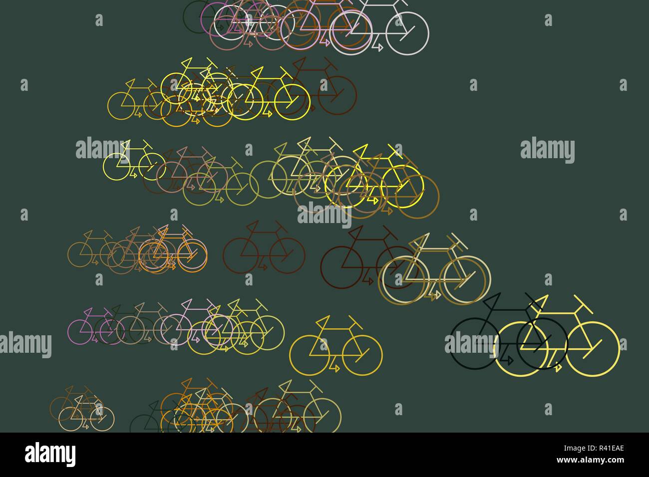 Background or backdrop, outline of bicycle hand drawn, good for design ...