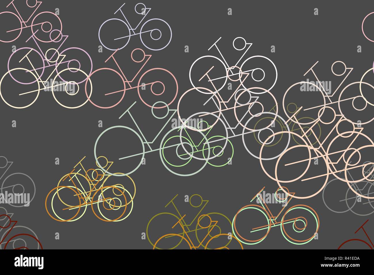 Abstract conceptual hand drawn outline of bicycle. Good for web page ...