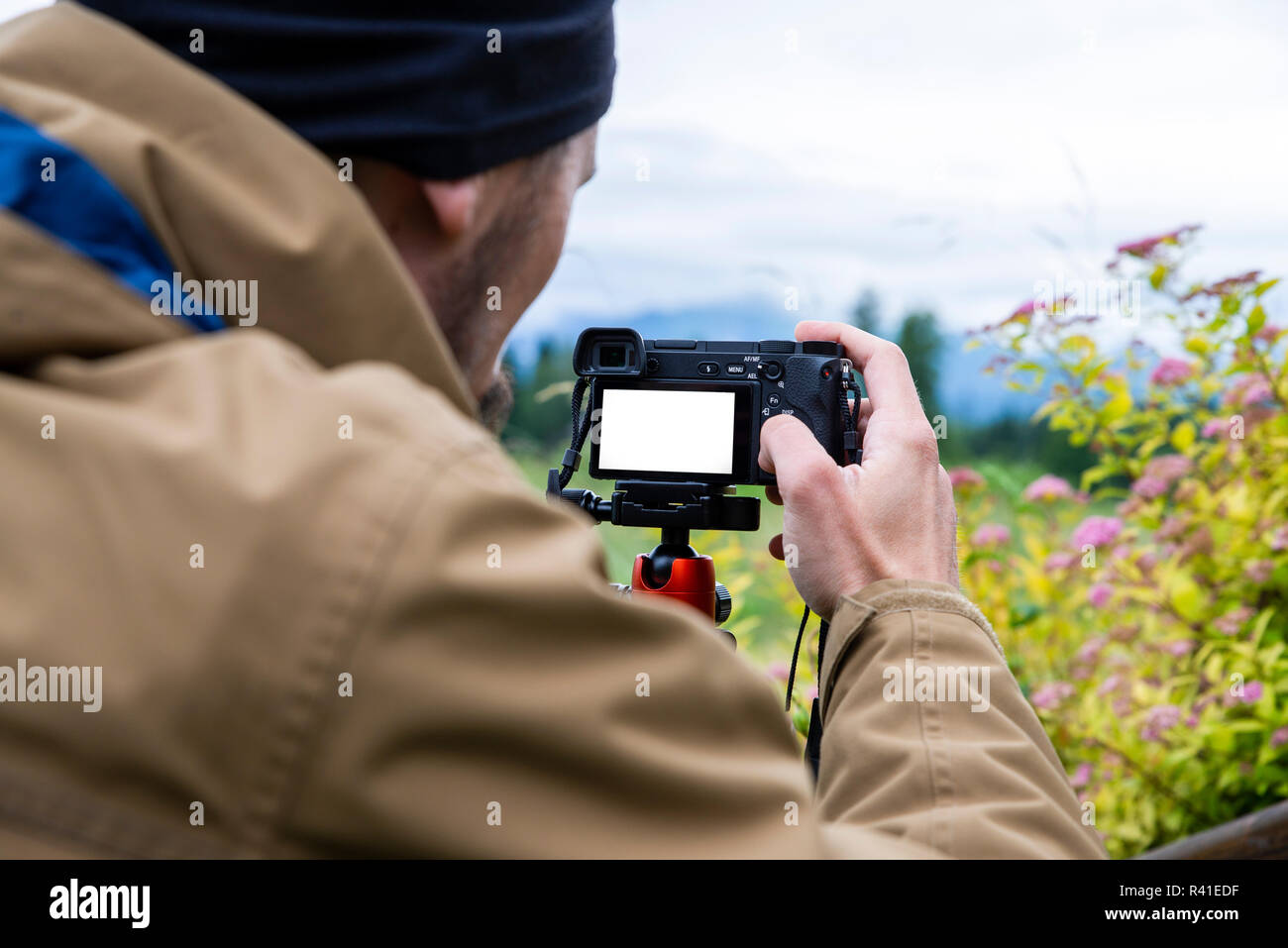 travel photography, close-up on the camera Stock Photo - Alamy