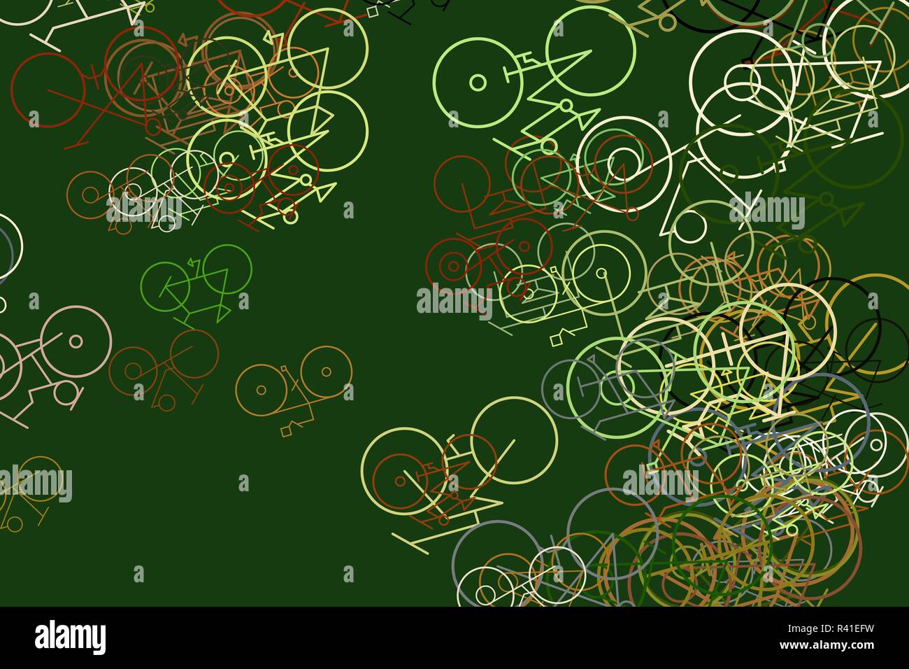 Abstract conceptual hand drawn outline of bicycle. Good for web page ...