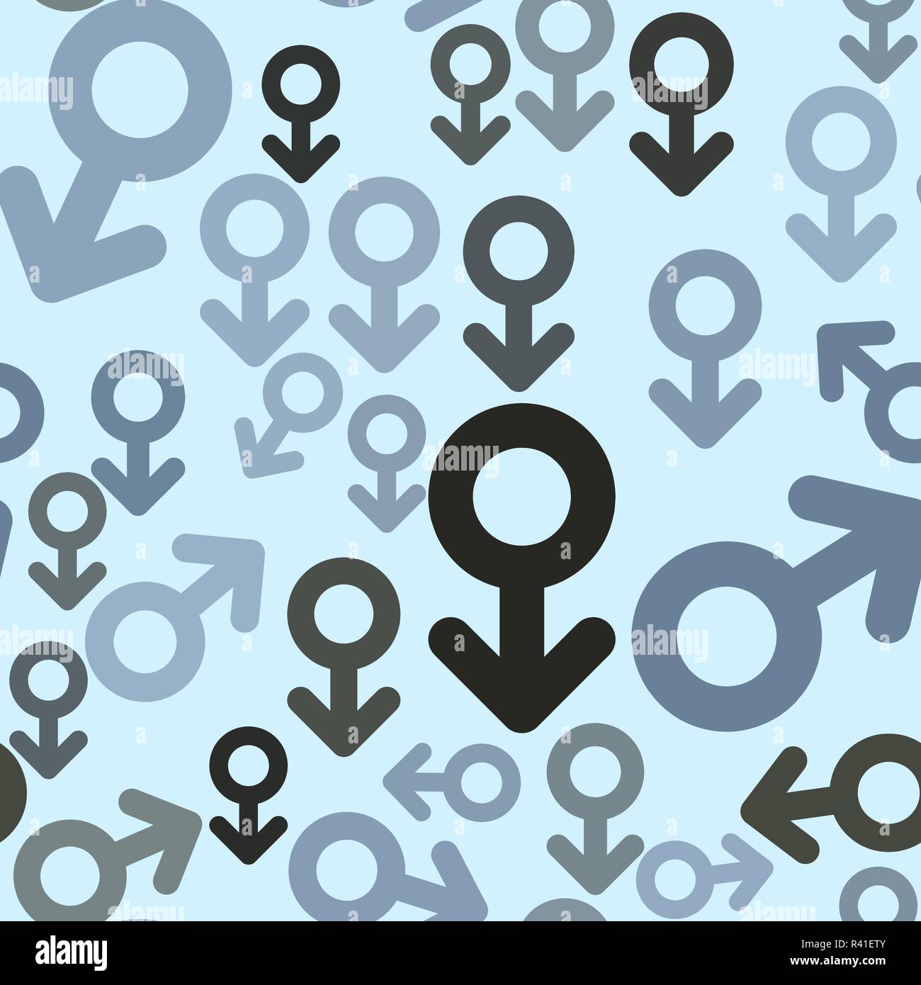 Seamless abstract background with sign of male or female. Cartoon style ...