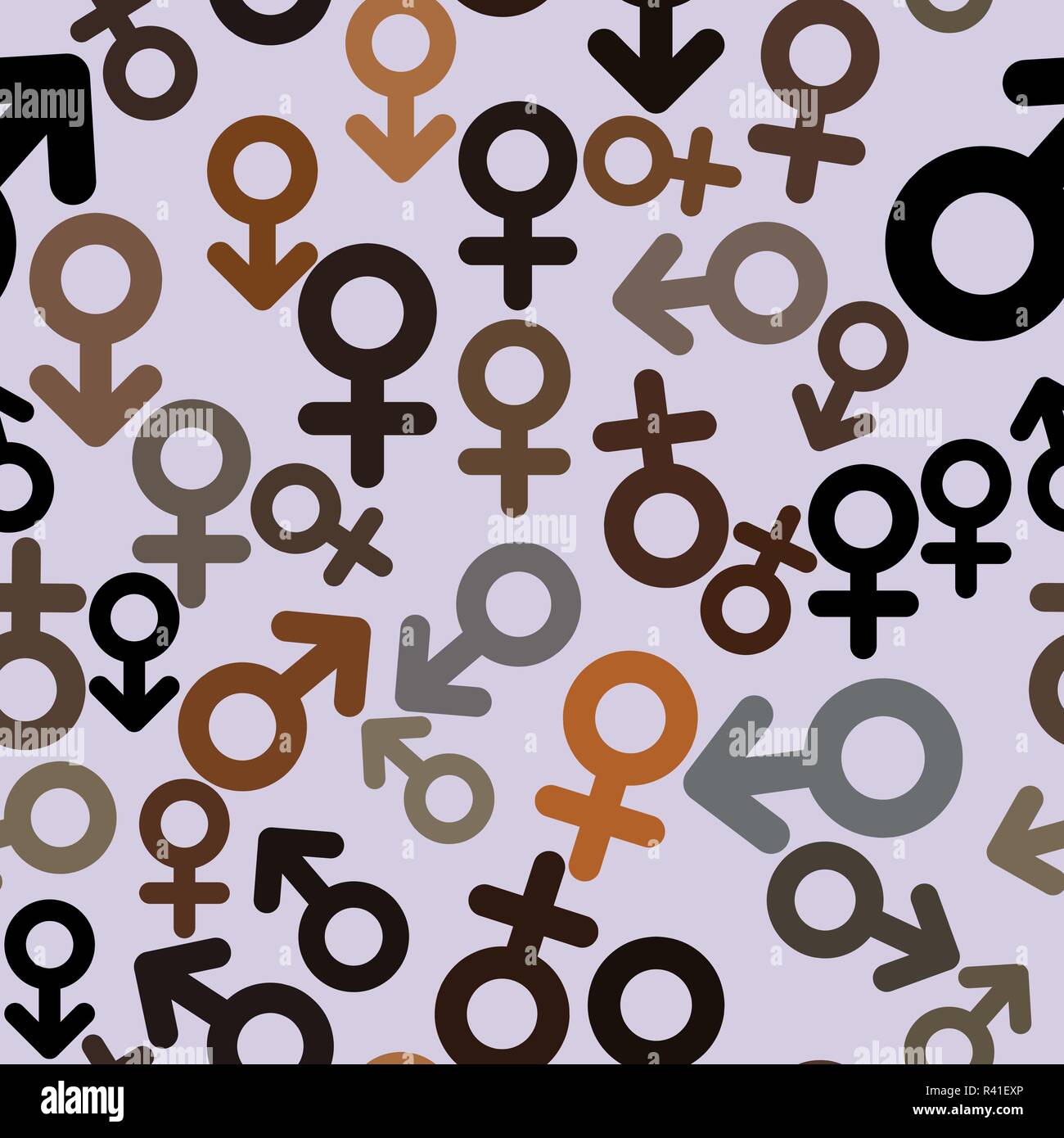 Seamless abstract conceptual hand drawn sign of male or female. Good ...