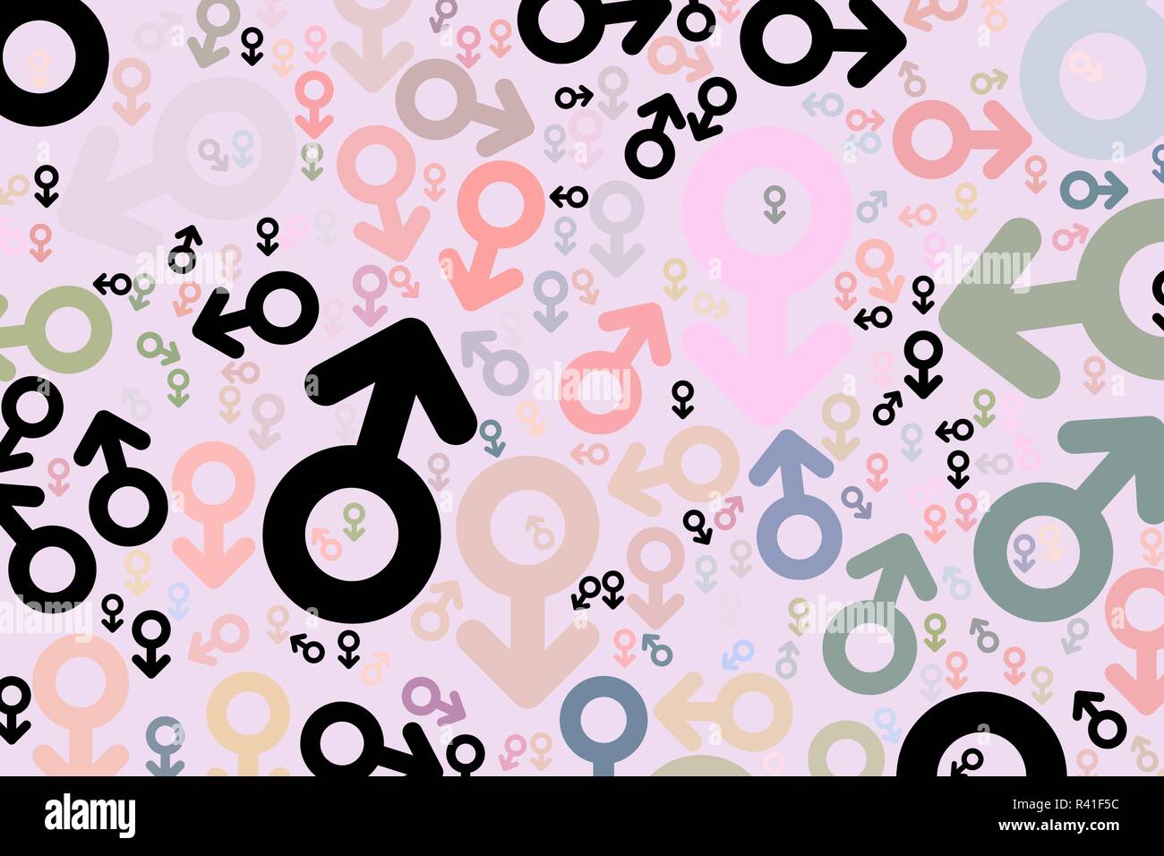 Hand drawn sign of male or female illustrations background, good for ...