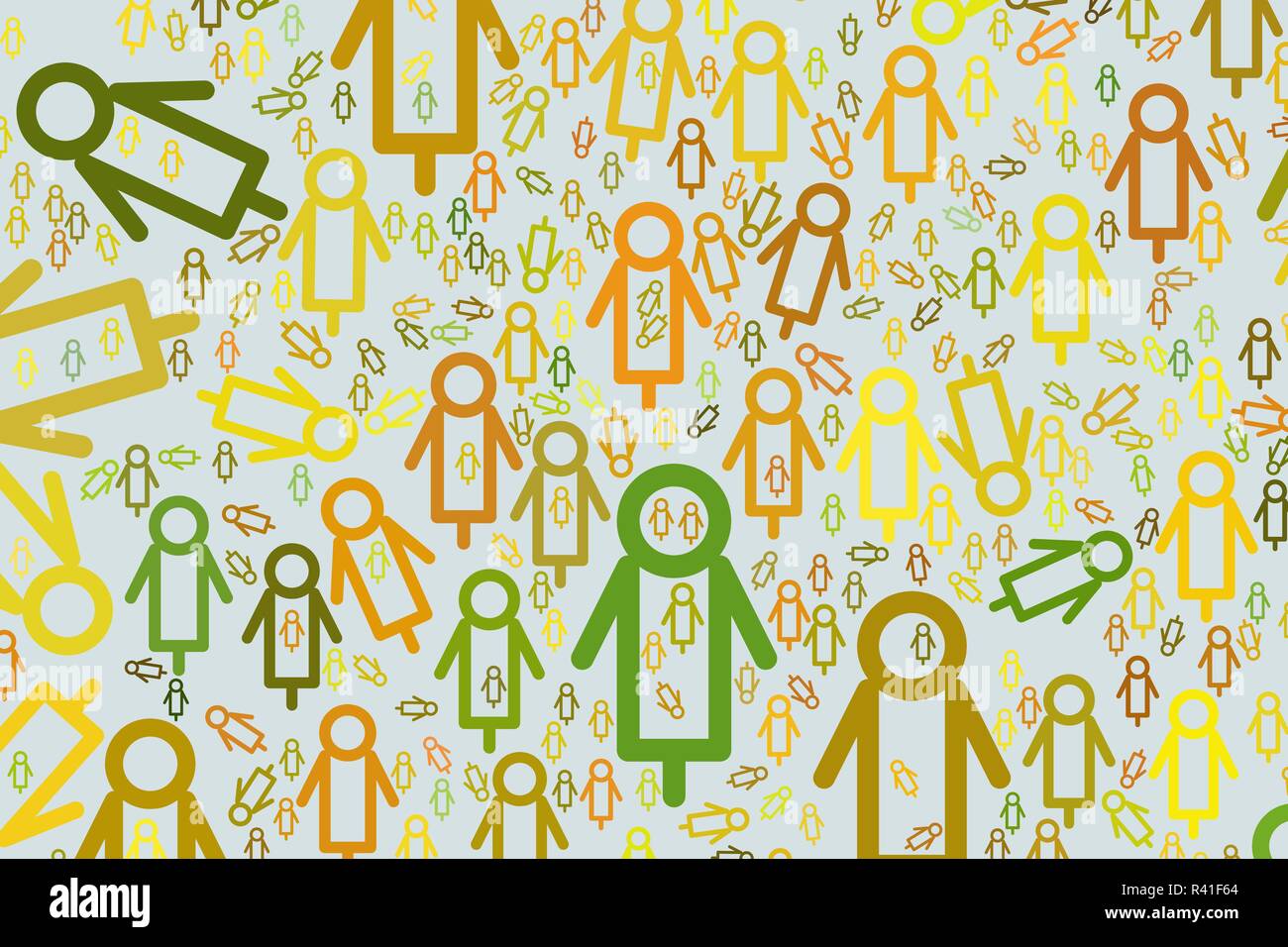 Artistic sign of male or female hand drawn background abstract. Cartoon ...