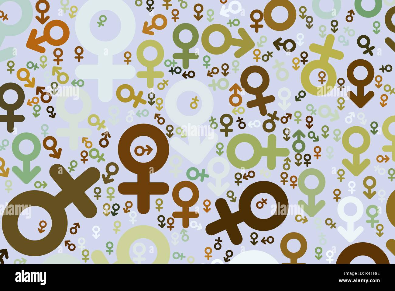 Abstract hand drawn sign of male or female, artistic for graphic design ...