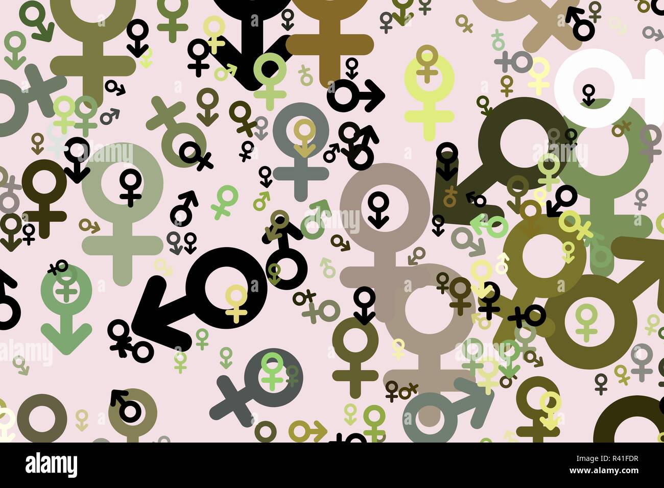 Abstract sign of male or female. Good for web page, wallpaper, graphic ...