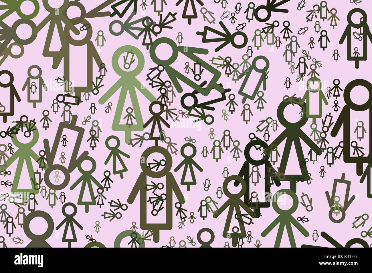 Decorative and hand drawn sign of male or female illustrations. Good ...