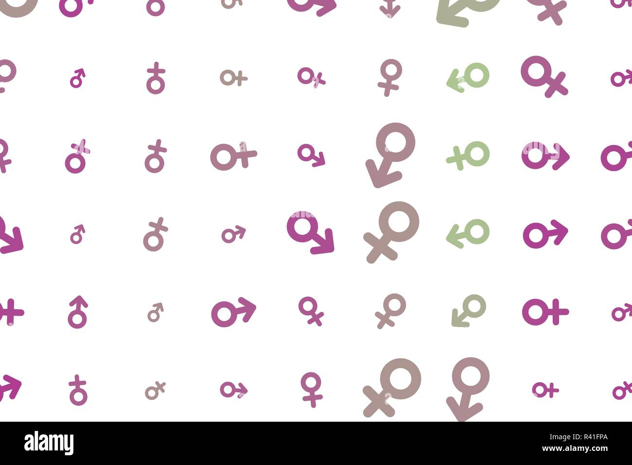 Abstract background with sign of male or female. Cartoon style vector ...