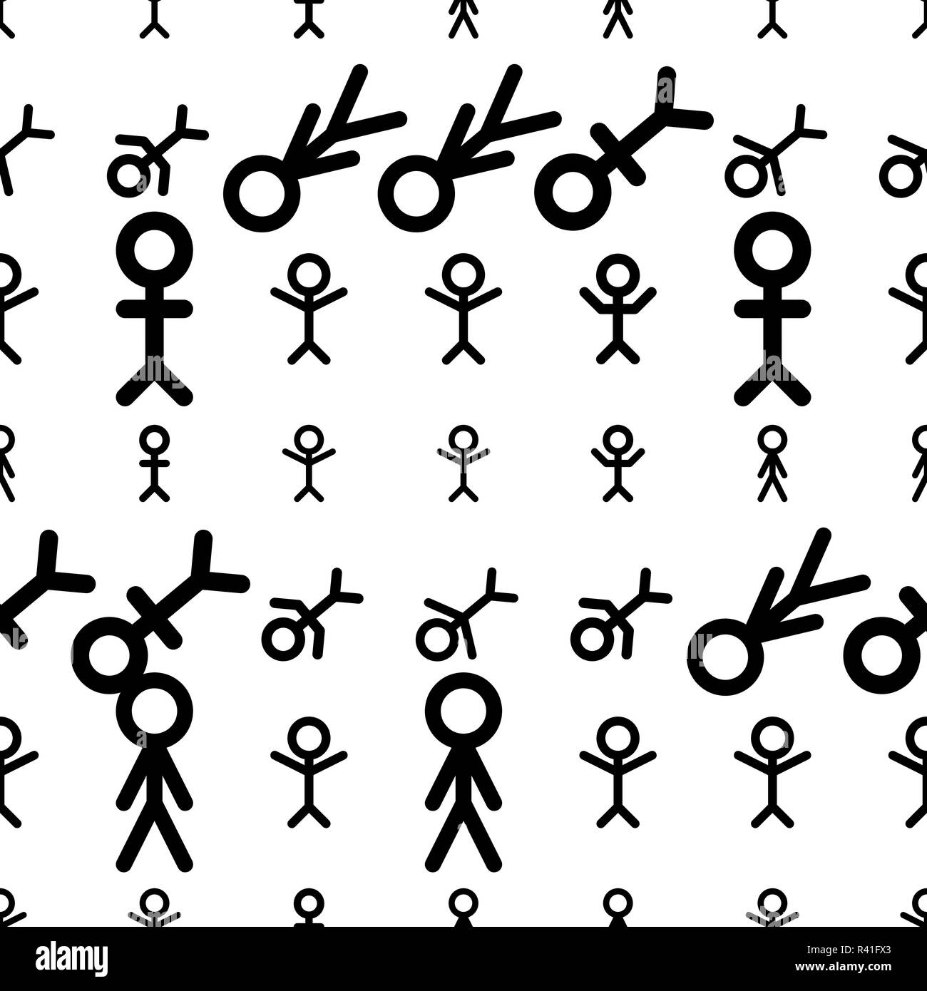 Seamless abstract sign of people or human. Good for web page, wallpaper ...