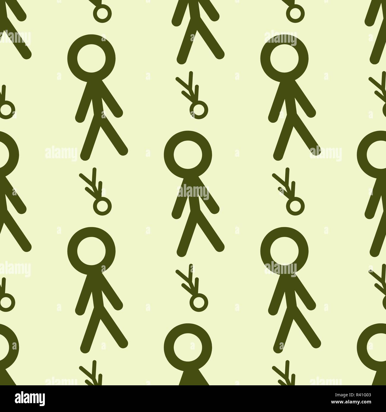 Seamless background or backdrop, sign of people or human hand drawn ...