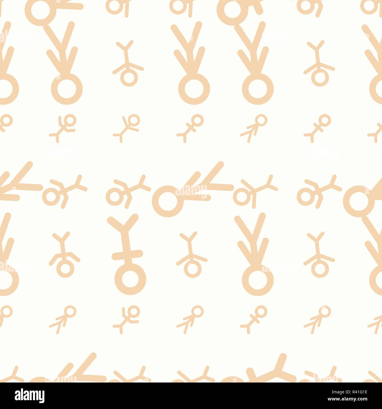 Seamless background or backdrop, sign of people or human hand drawn ...