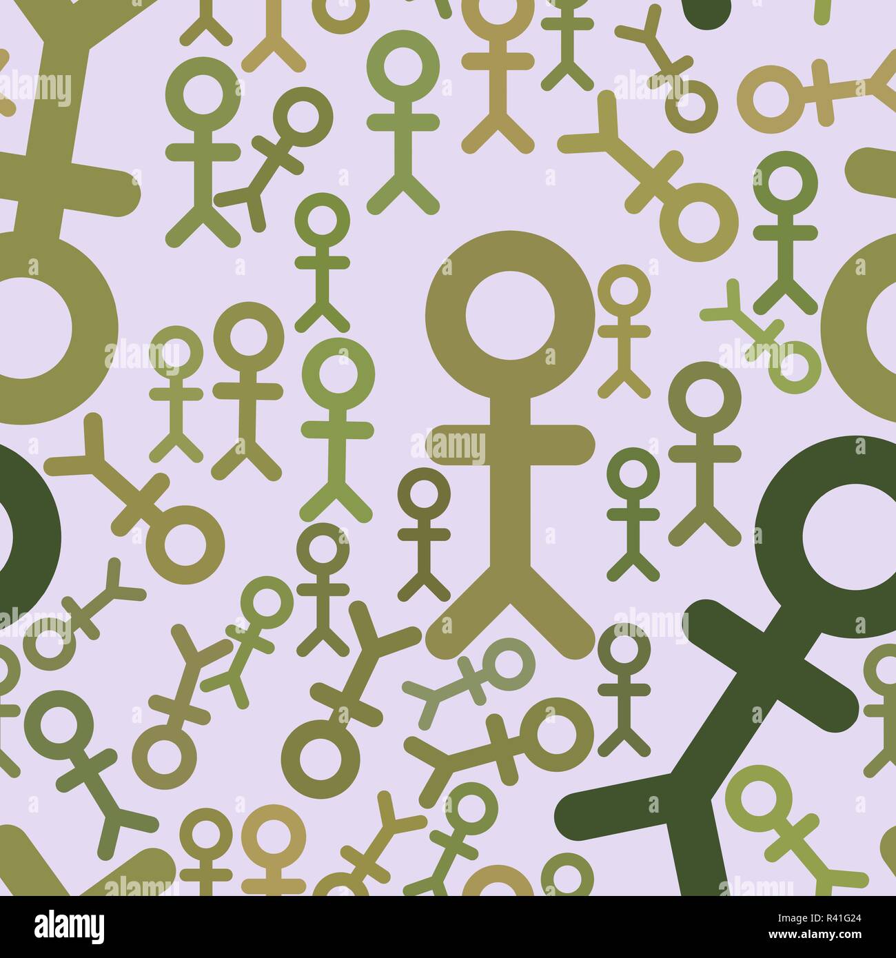 Seamless abstract sign of people or human illustrations background ...