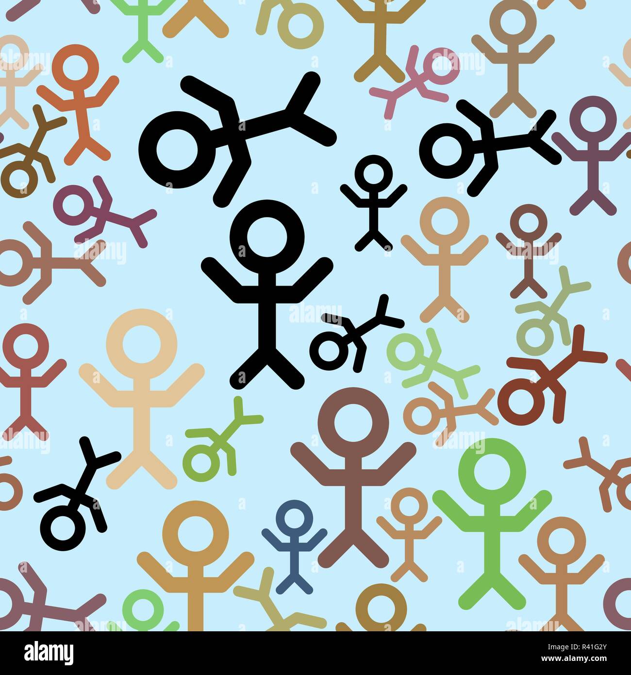 Seamless sign of people or human illustrations background abstract ...