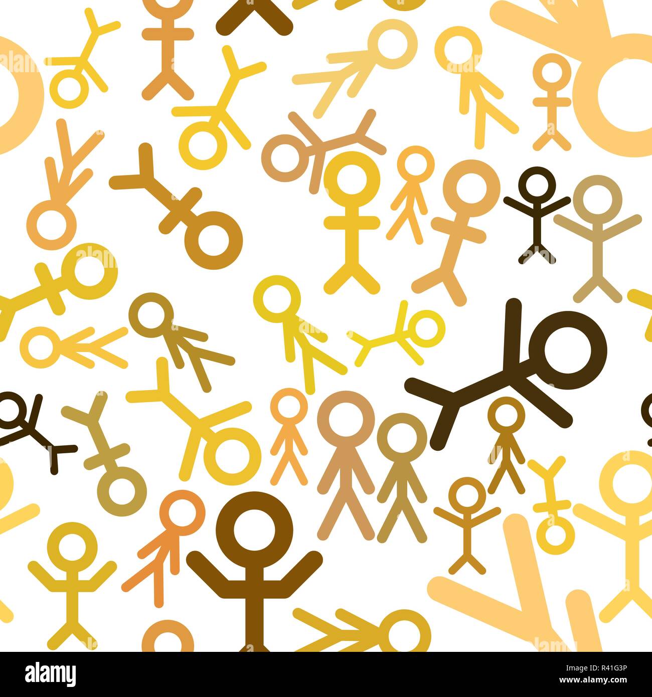 Seamless abstract sign of people or human. Good for web page, wallpaper ...