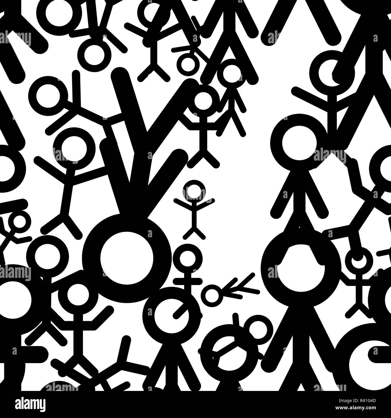 Seamless illustrations of sign of people or human. Good for web page ...