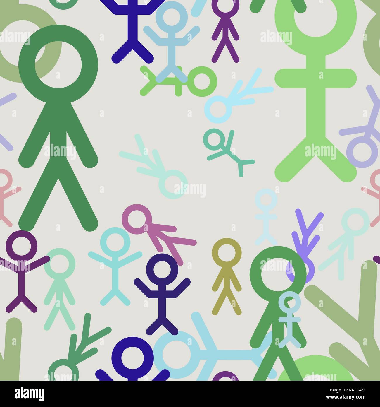 Seamless conceptual background sign of people or human for design ...