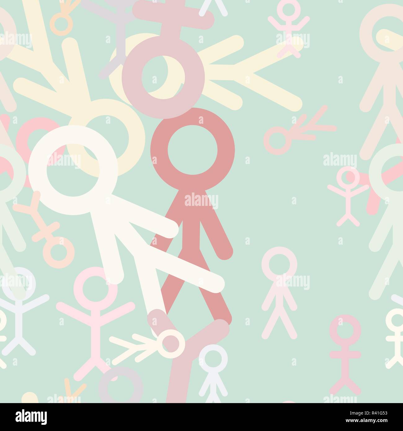 Seamless sign of people or human background hand drawn, good for ...