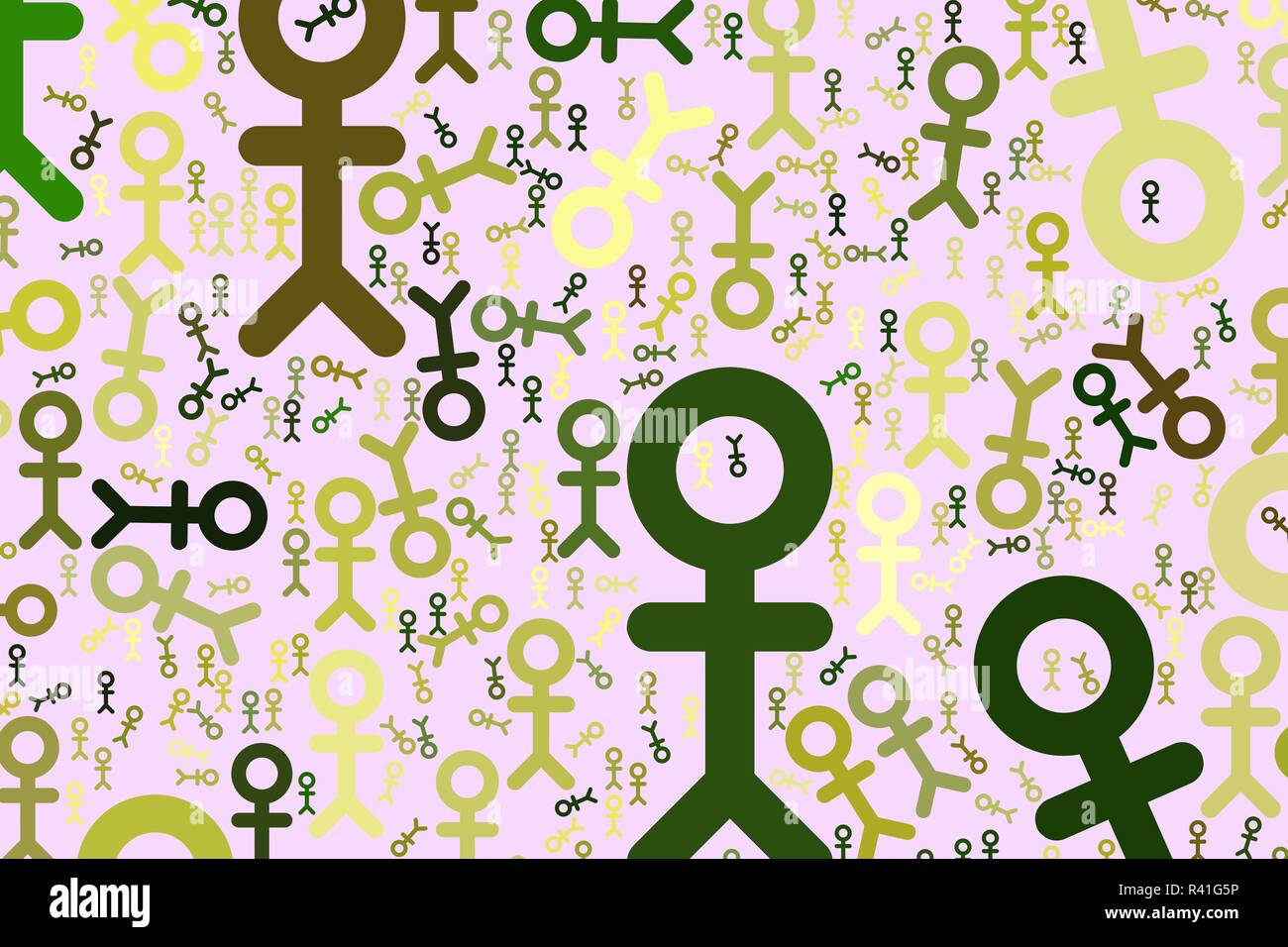 Sign of people or human abstract hand drawn background, texture or ...