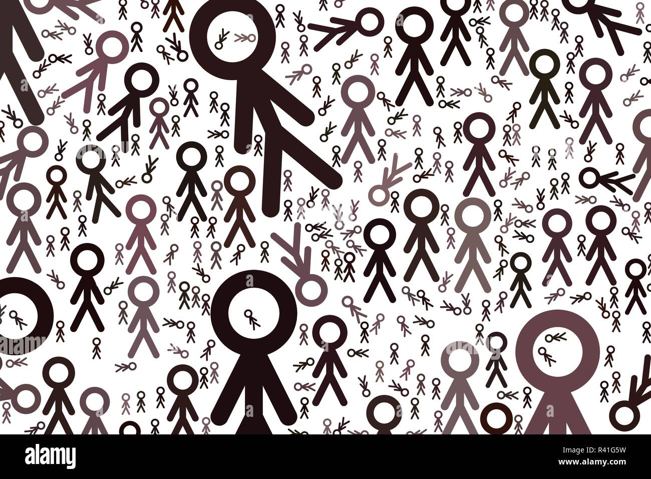 Sign of people or human illustrations background abstract, hand drawn ...