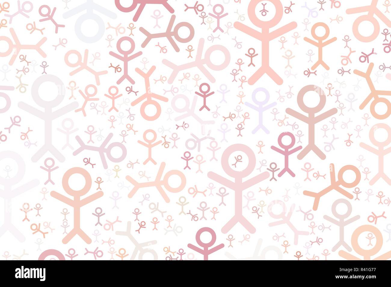 Sign of people or human illustrations background abstract, hand drawn ...