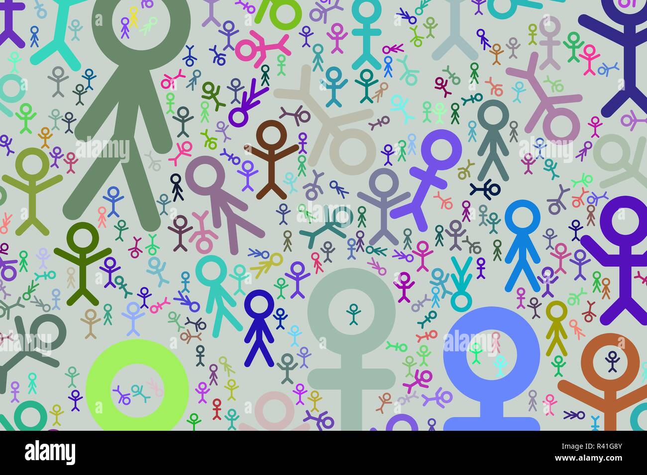 Texture background hand drawn. Abstract sign of people or human, good ...