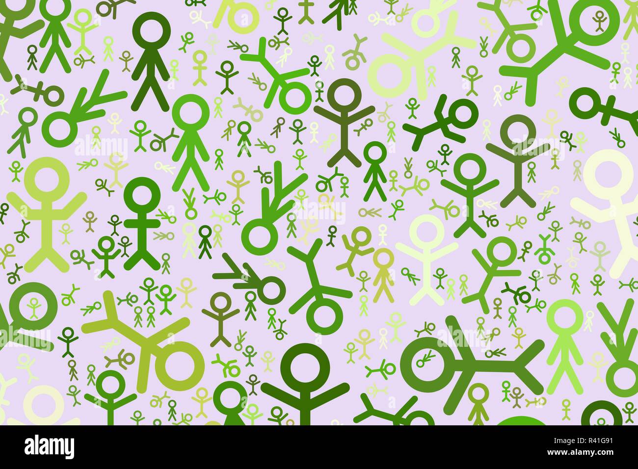 Abstract sign of people or human illustrations background. Cartoon ...