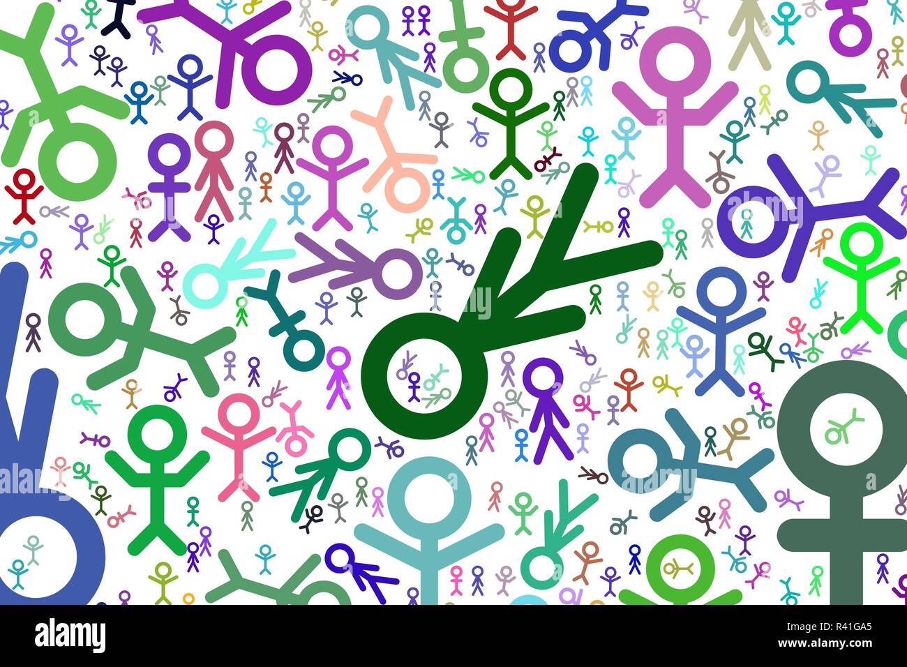 Sign of people or human background hand drawn, good for graphic design ...