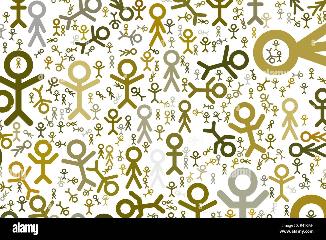 Abstract sign of people or human illustrations background. Cartoon ...