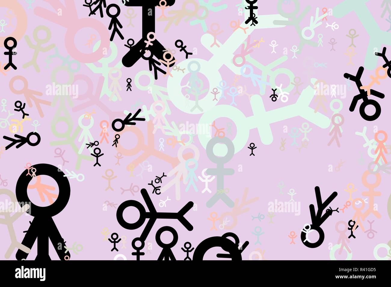 Abstract sign of people or human. Good for web page, wallpaper, graphic ...