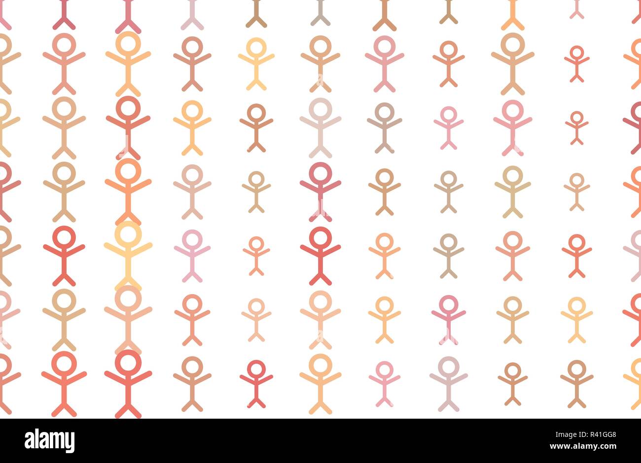 Background abstract sign of people or human, hand drawn for design ...
