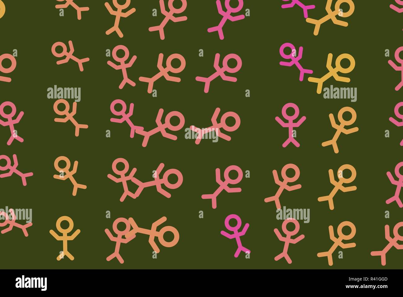 Sign of people or human illustrations background abstract, hand drawn ...