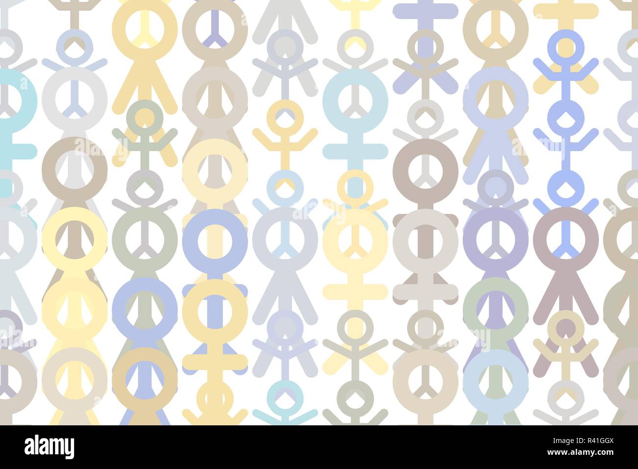 Sign of people or human abstract hand drawn background, texture or ...