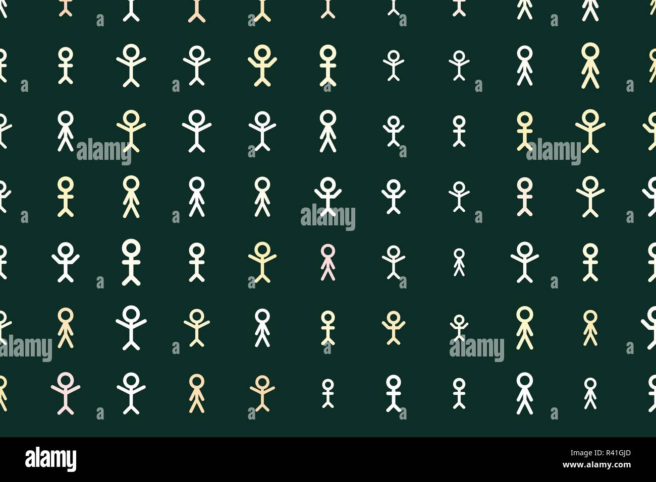 Sign of people or human background hand drawn, good for graphic design ...