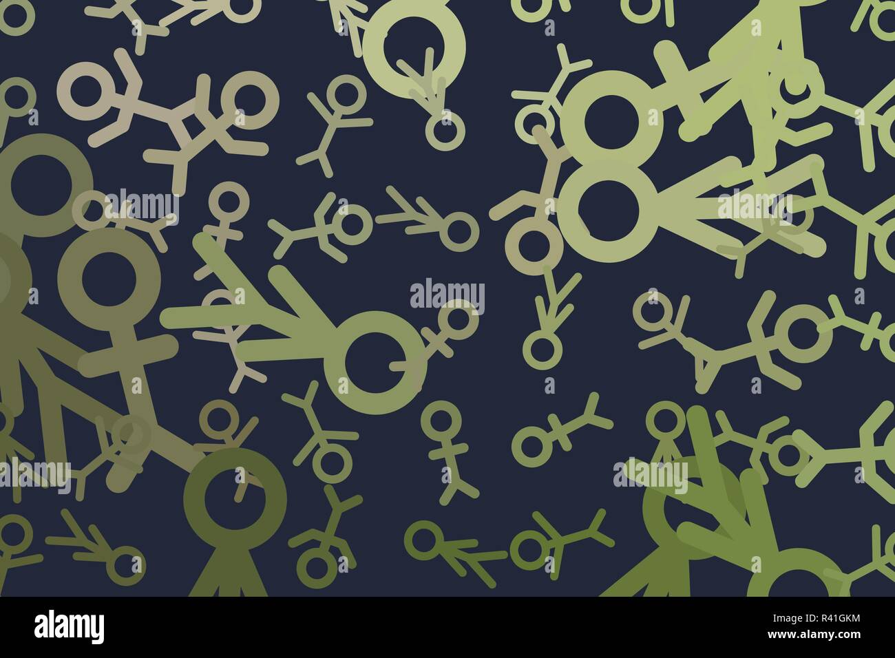 Sign of people or human abstract hand drawn background, texture or ...