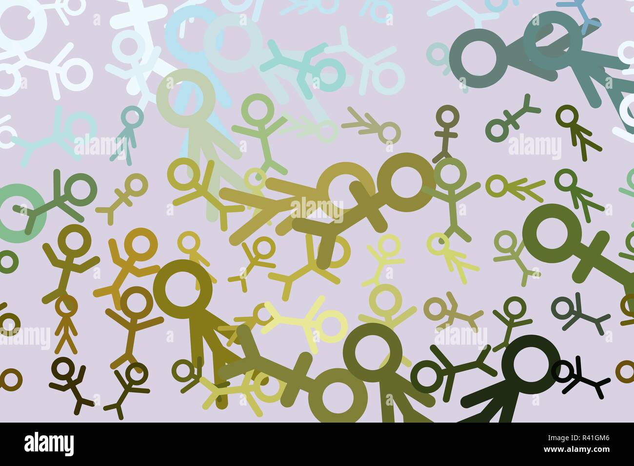 Abstract hand drawn sign of people or human, artistic for graphic ...