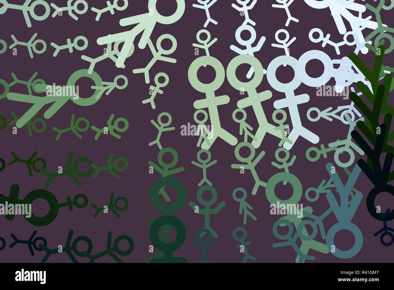 Abstract sign of people or human illustrations background. Cartoon ...