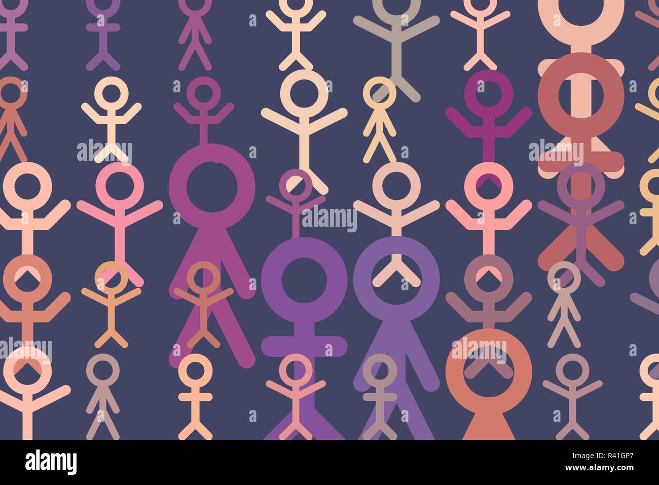 Sign of people or human background hand drawn, good for graphic design ...