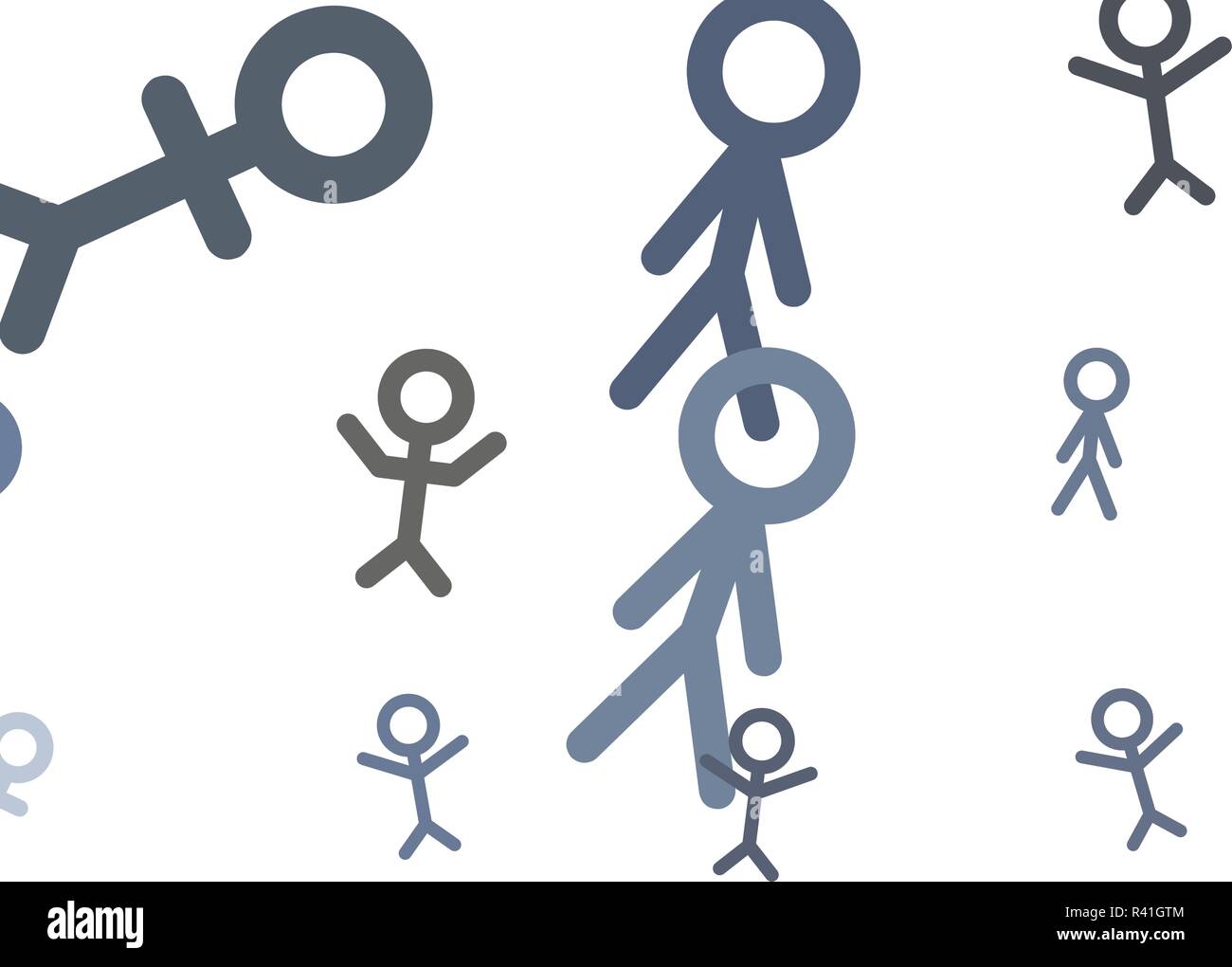 Sign of people or human illustrations background abstract, hand drawn ...