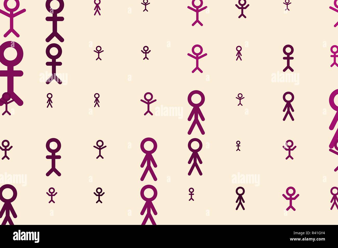 Sign of people or human illustrations background abstract, hand drawn ...