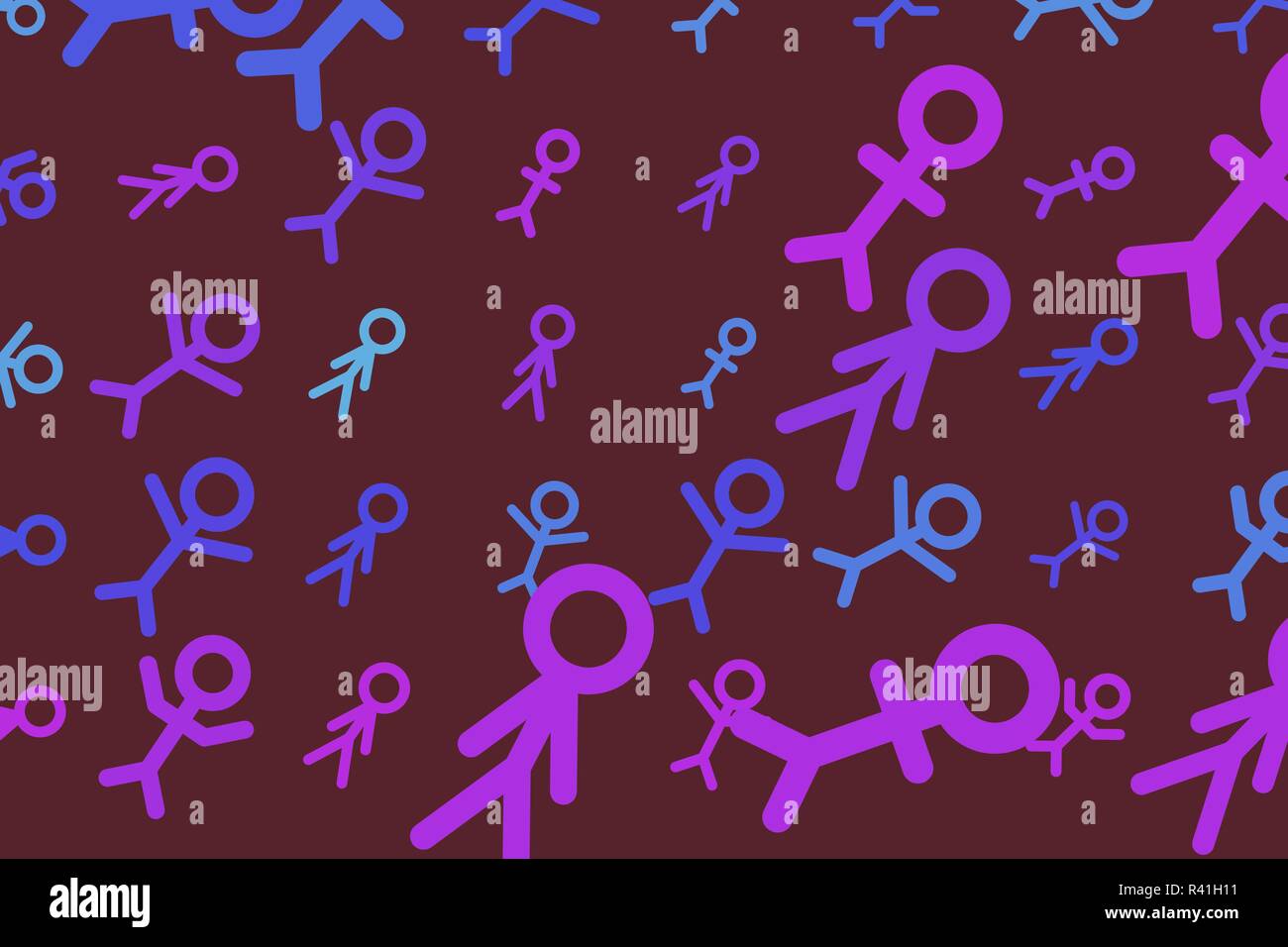 Sign of people or human background hand drawn, good for graphic design ...