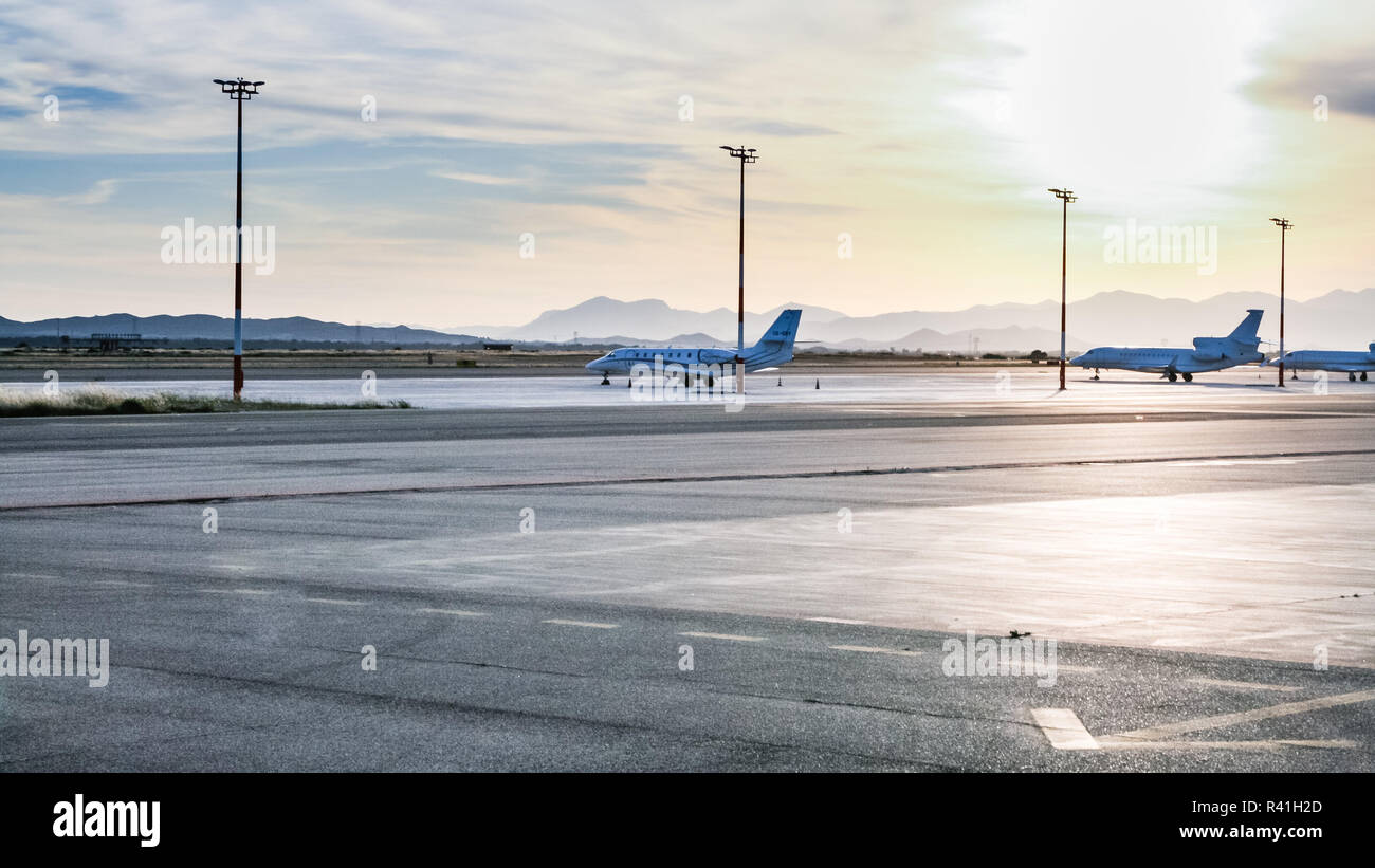 runaway airplane sunset Stock Photo - Alamy