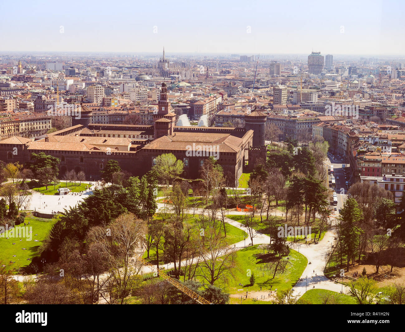 Sempione milan aerial hi-res stock photography and images - Alamy