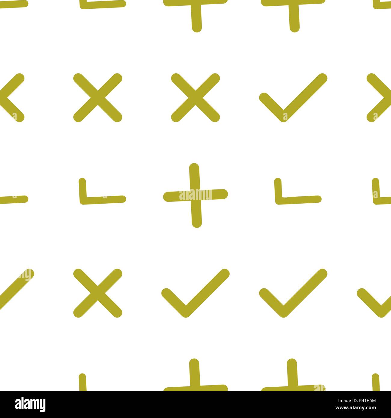 Seamless tick or cross mark, right or wrong sign illustrations ...